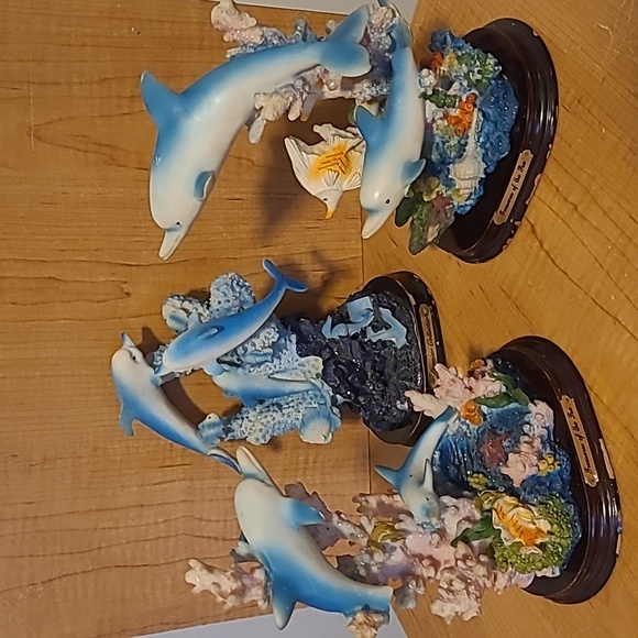 treasures of the sea | Art | Dolphin Collectible Ceramic Statues Lot Of ...